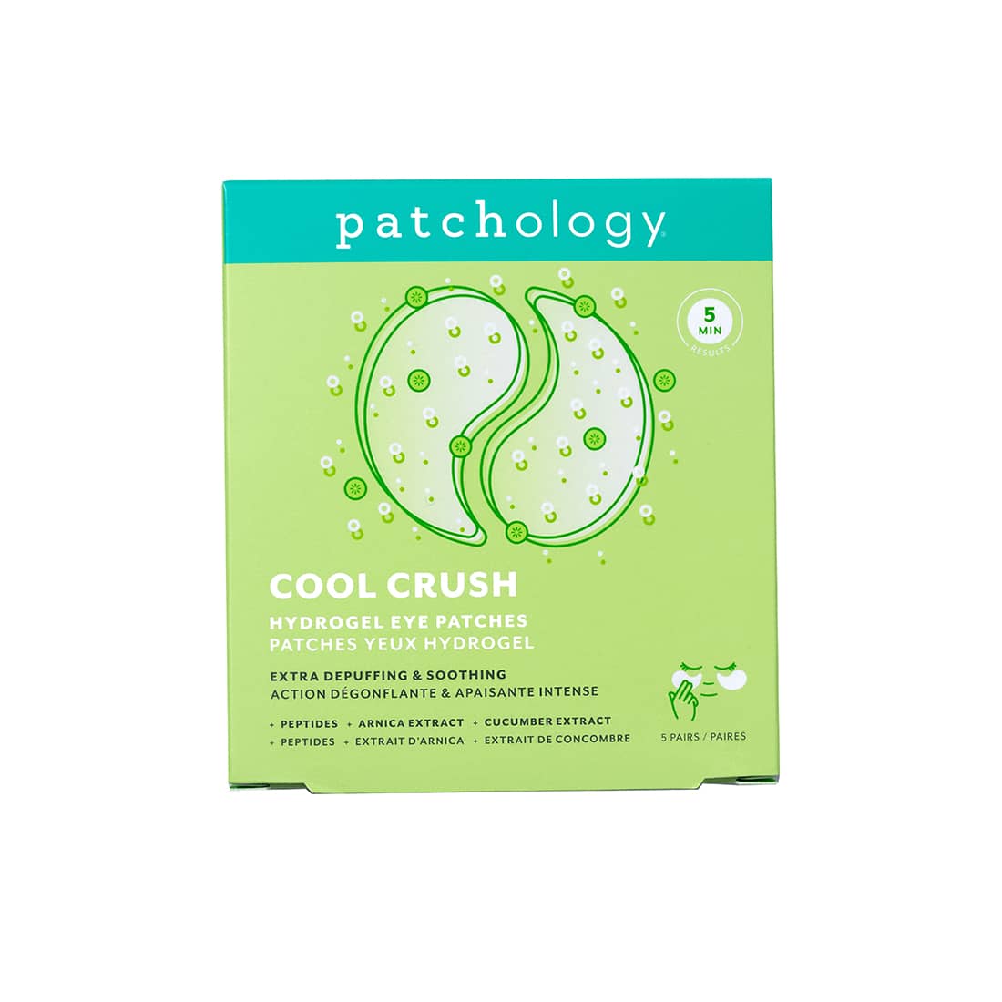 Box of Patchology Cool Crush Hydrogel Eye Patches on a white background