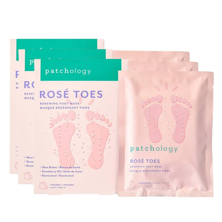 Patchology Rosé Toes Foot Mask | Hydrating Renewing Hand Masks