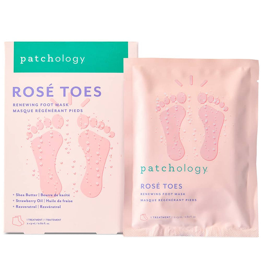 Patchology Rosé Toes Foot Mask | Hydrating Renewing Foot Masks